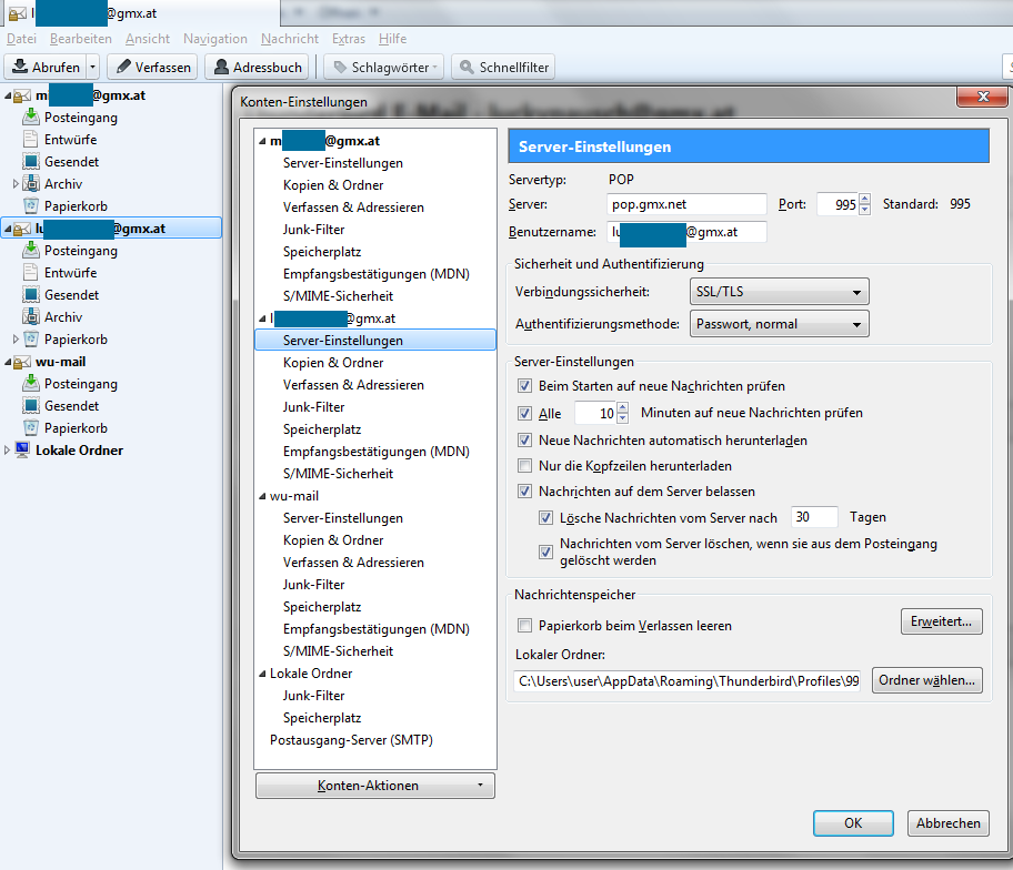 2 gmx adressen einrichten? [erl.] - Allgemeines Arbeiten / Konten ...
