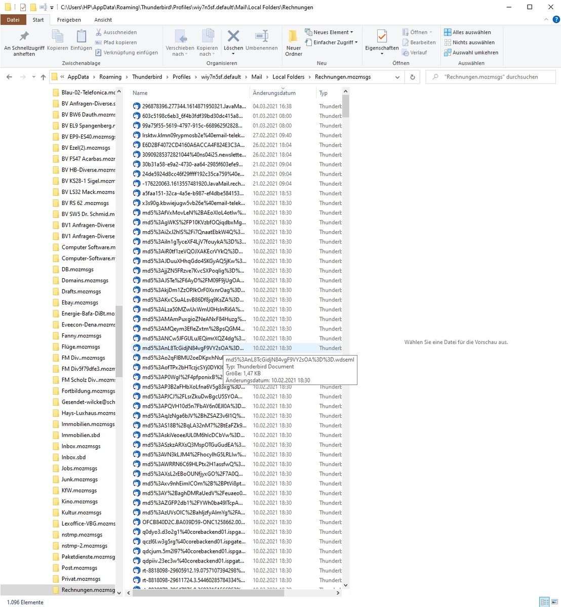 Lokale Ordner weg - Allgemeines Arbeiten / Konten einrichten ...