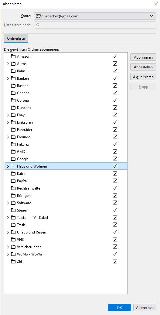 Ordner "Gesendet" verschwunden - Allgemeines Arbeiten / Konten ...