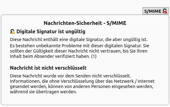 S/MIME Zertifikat / Unterschrift anzeigen - S/MIME Verschlüsselung & Unterschrift - Thunderbird ...