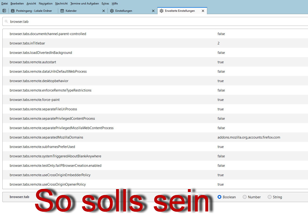 Thunderbird GUI - Position von Menü und Tabs tauschen - Allgemeines Arbeiten / Konten einrichten ...
