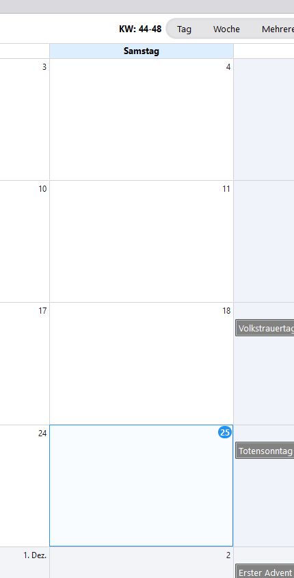 Rahmenfarbe Des Aktuellen Tages Der Monatsansicht ändern Manuelle Anpassungen Per Css Oder