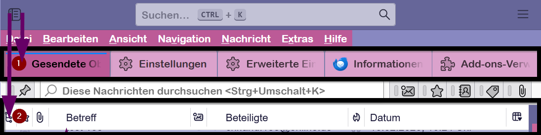TB 115.8.1 an Taskleiste anheften, Tabs (Schriftfarbe), Kopfleiste-Menü (Code-Farbeinstellung ...